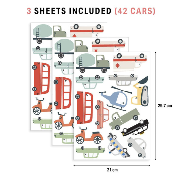 Mini Transport Vehicles Wall Stickers – Nursery Stickers