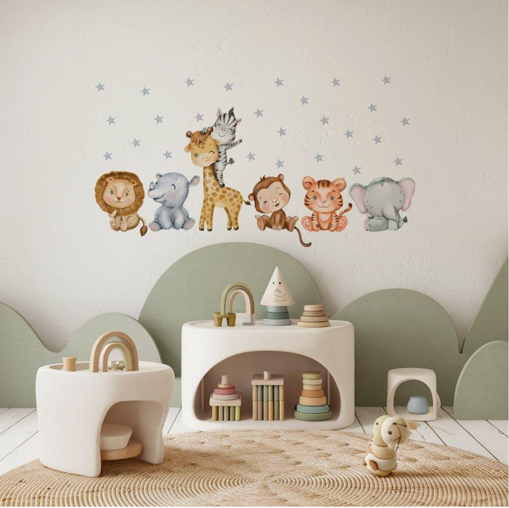 Jungle Wall Stickers for Kids – Safari Adventure | Nursery Stickers