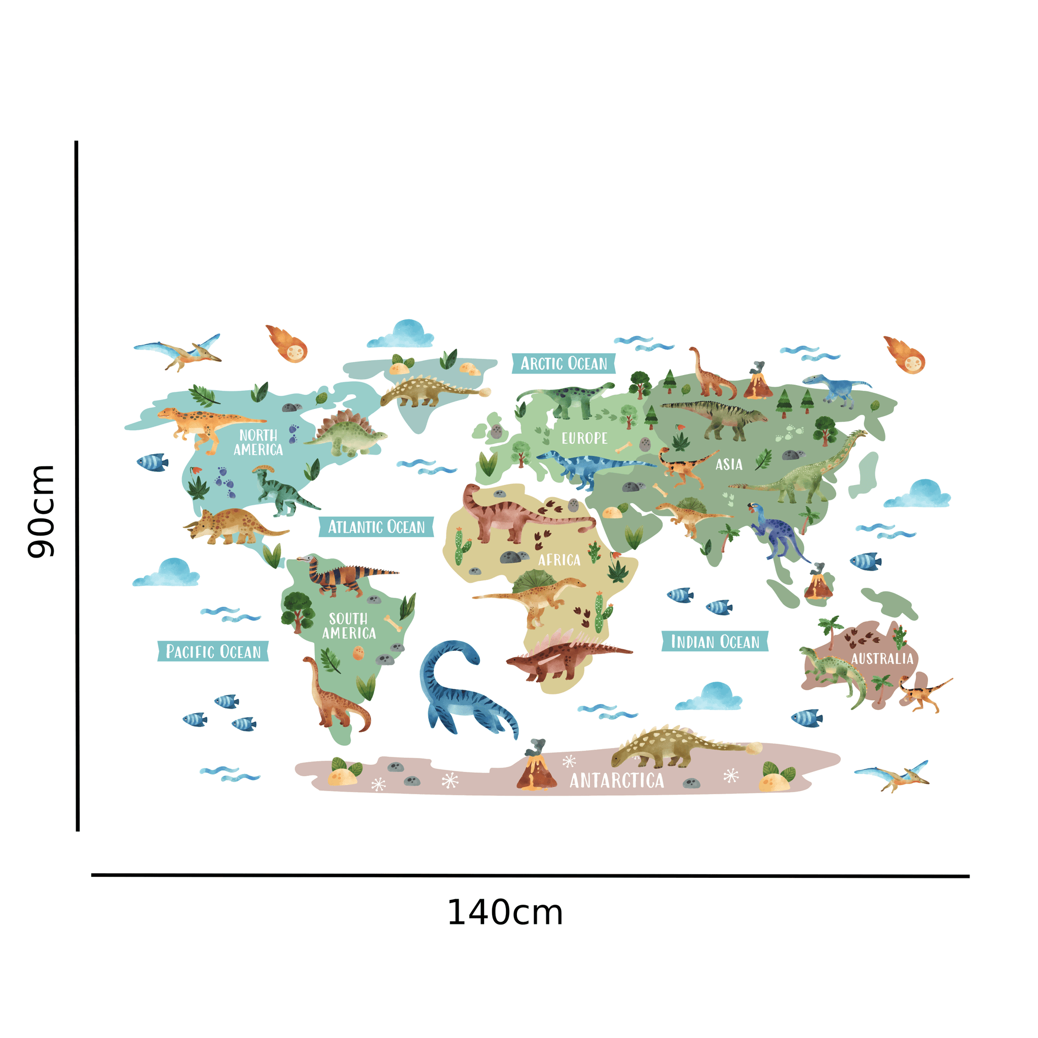 World Map Wall Stickers Collection – Nursery Stickers